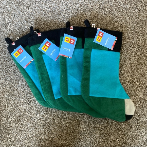 Lego | Holiday | Nwt Lego X Target 2 Color Block Felt Xmas Stocking ...